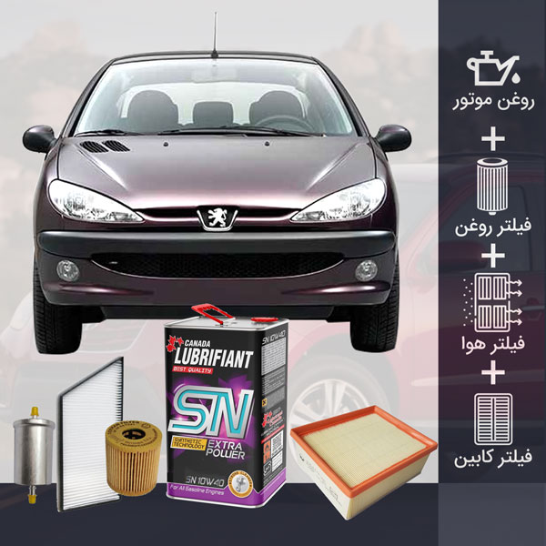 پکیج پژو 206 تیپ 5 مدل 85 به پایین طلائی - فروشگاه اینترنتی شهر روغن